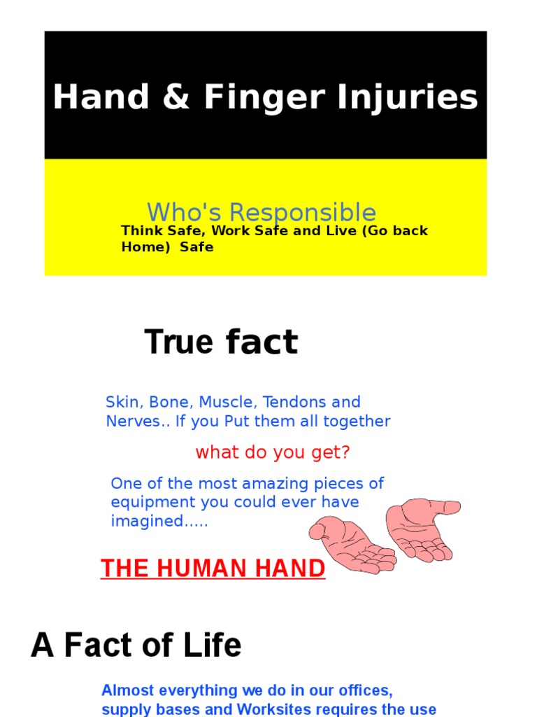 Hand and Finger Injuries HR Clinc Presentation | PDF