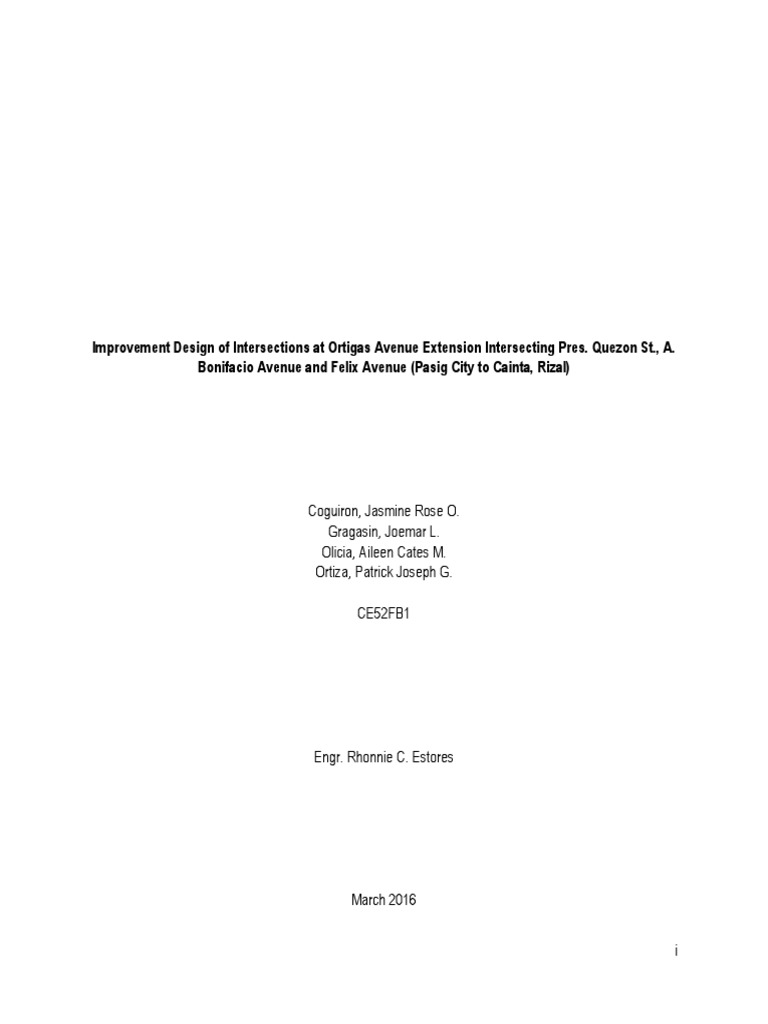 Capstone Final PDF | PDF | Intersection (Road) | Traffic