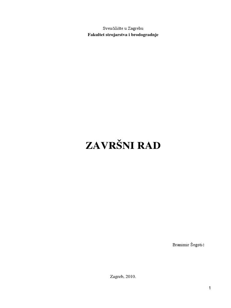 Zavrsni Rad - Branimir Segotic | PDF