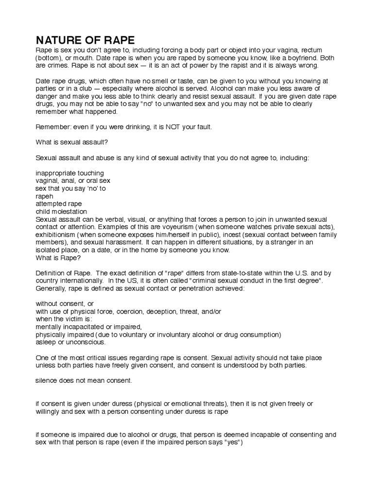 Rape!!! | Download Free PDF | Rape | Consent