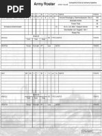 Warhammer 40k Army Roster Template | PDF | Military Vehicles | Military