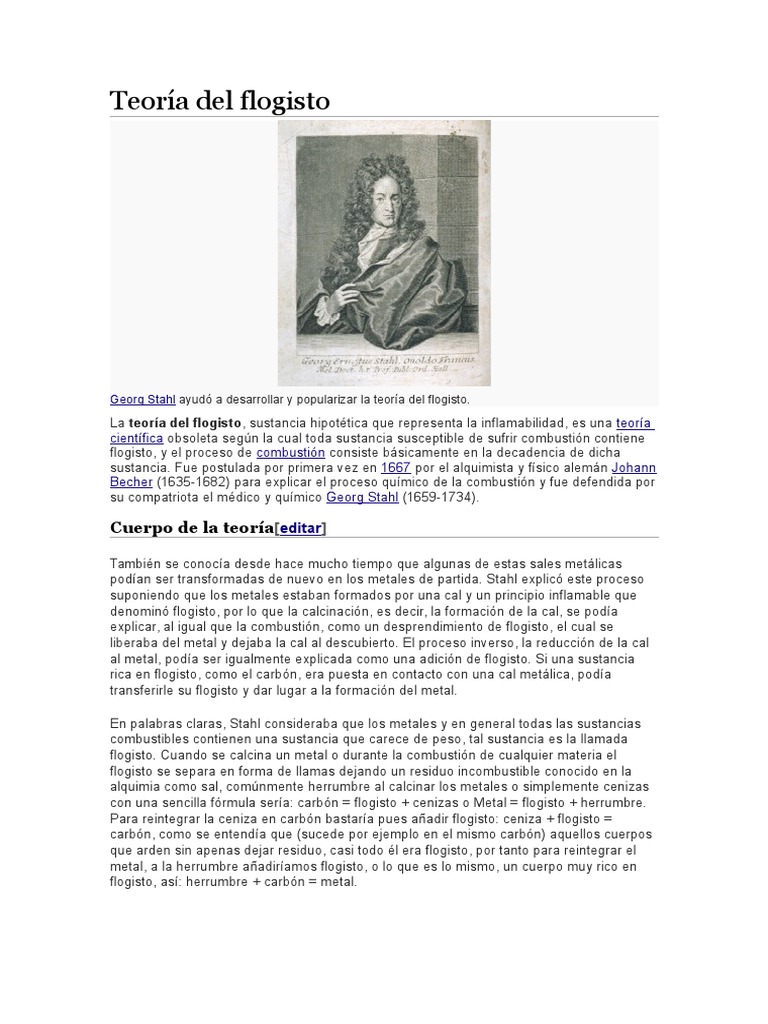 Teoría Del Flogisto | PDF | Alquimia | Química