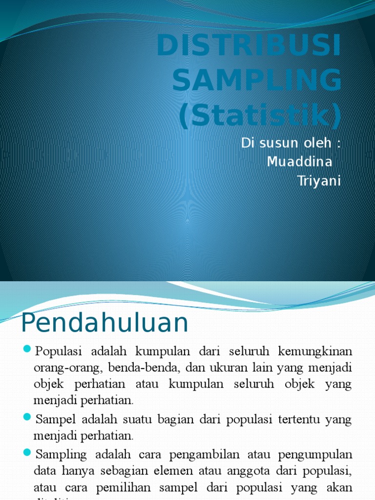 Distribusi Sampling (Statistik) Fix | PDF