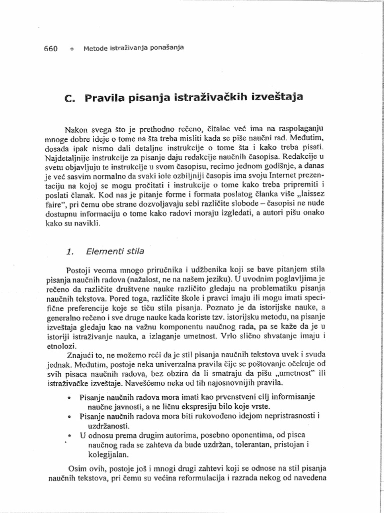 Pravila Pisanja Izvjestaja | PDF