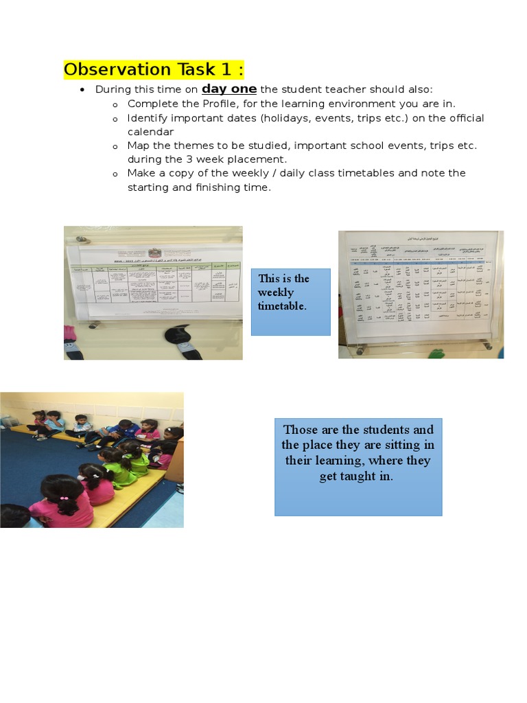 Observation Task 1 | PDF