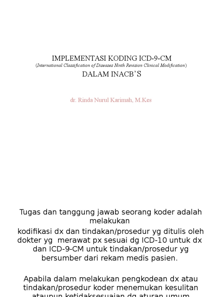 Implementasi Koding Icd 9 CM | PDF | Sains & Matematika