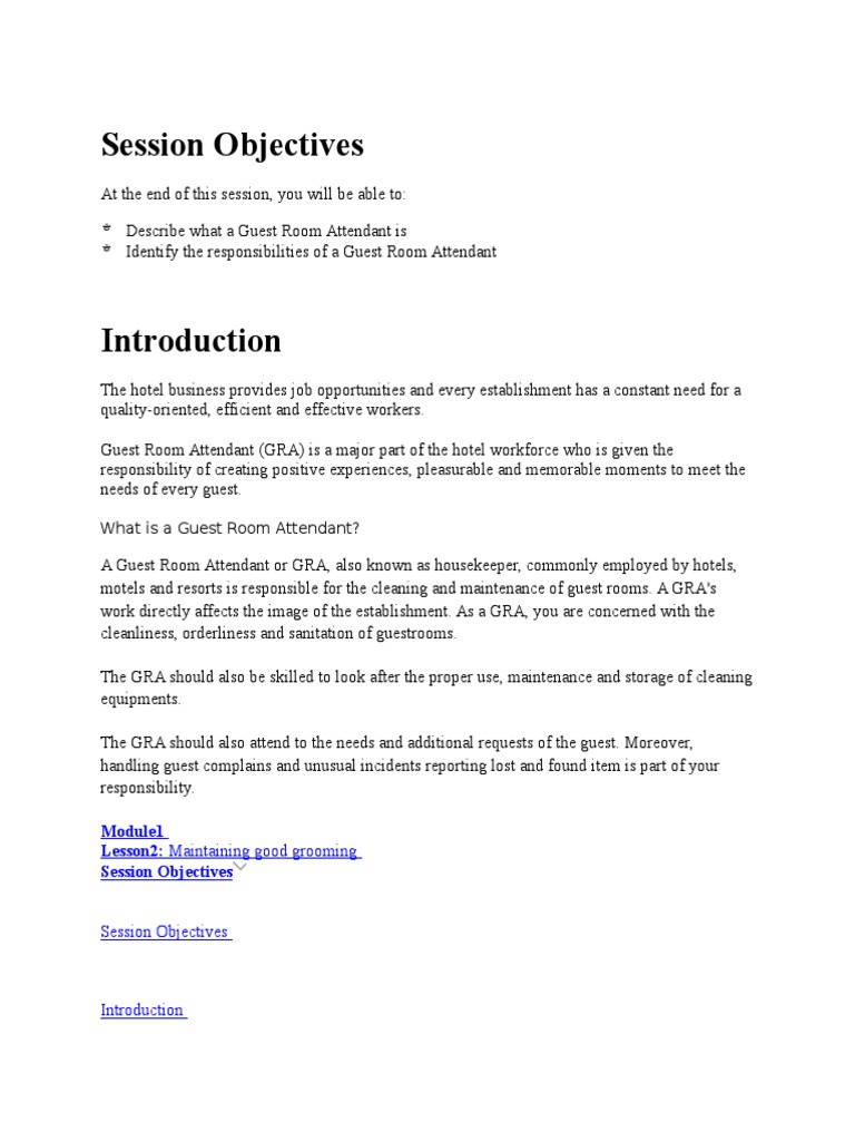 HSKP GRA | PDF | Housekeeping | Bathroom