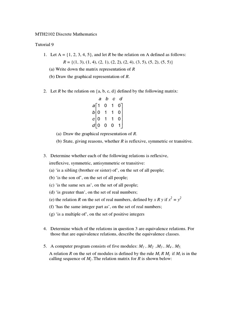 mth2102 Tutorial9 PDF | PDF