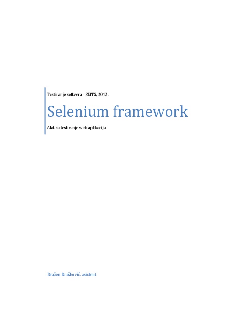 Selenium | PDF