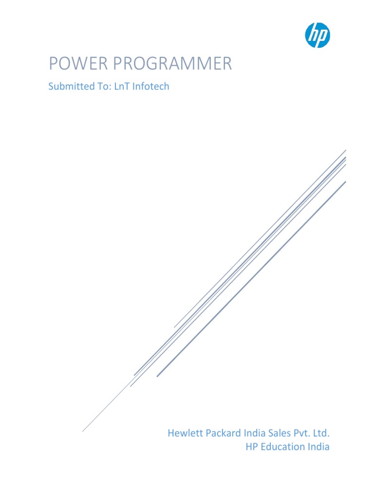 Power Programmer: Submitted To: LNT Infotech | PDF | Programmer ...