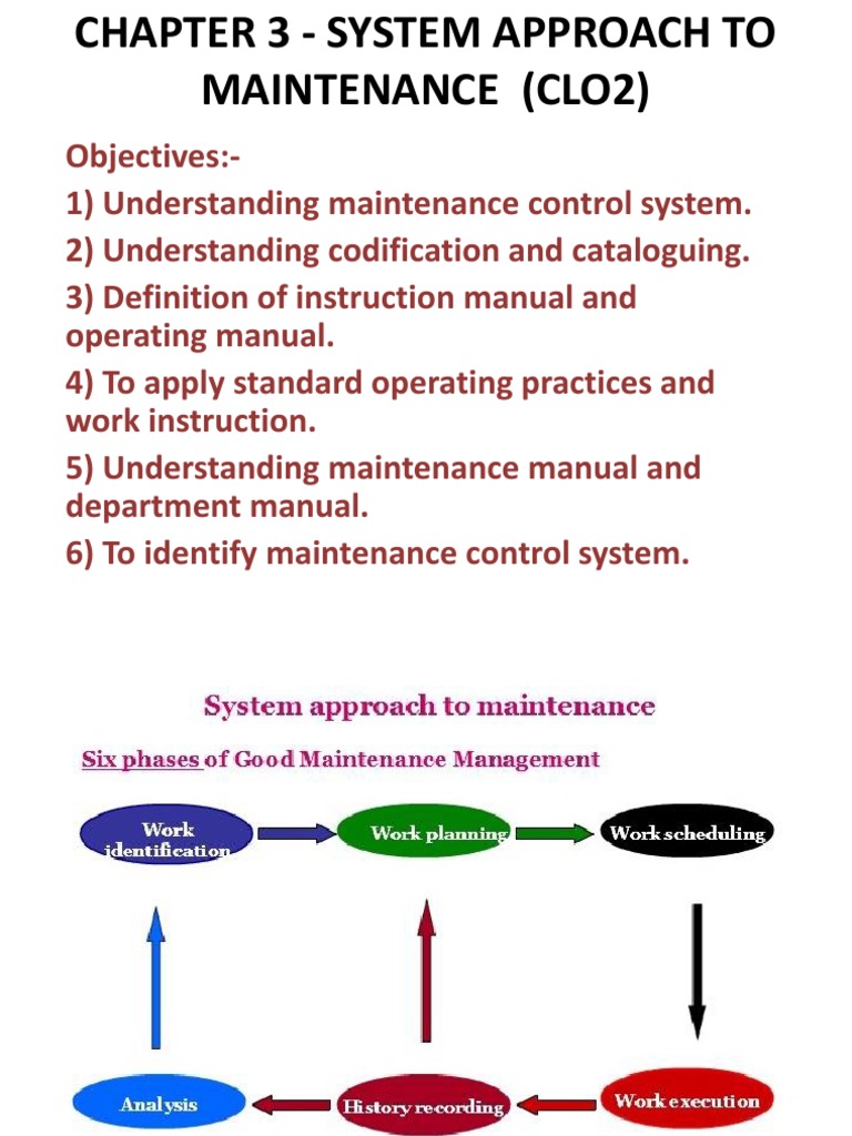 Chapter 3 System Approach To Maintenance | PDF