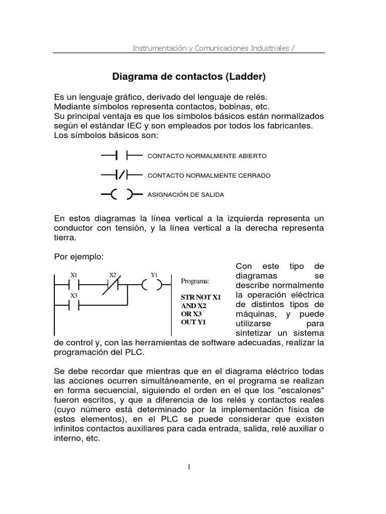 Diagramas Escalera y La Programacion PLC PDF | PDF