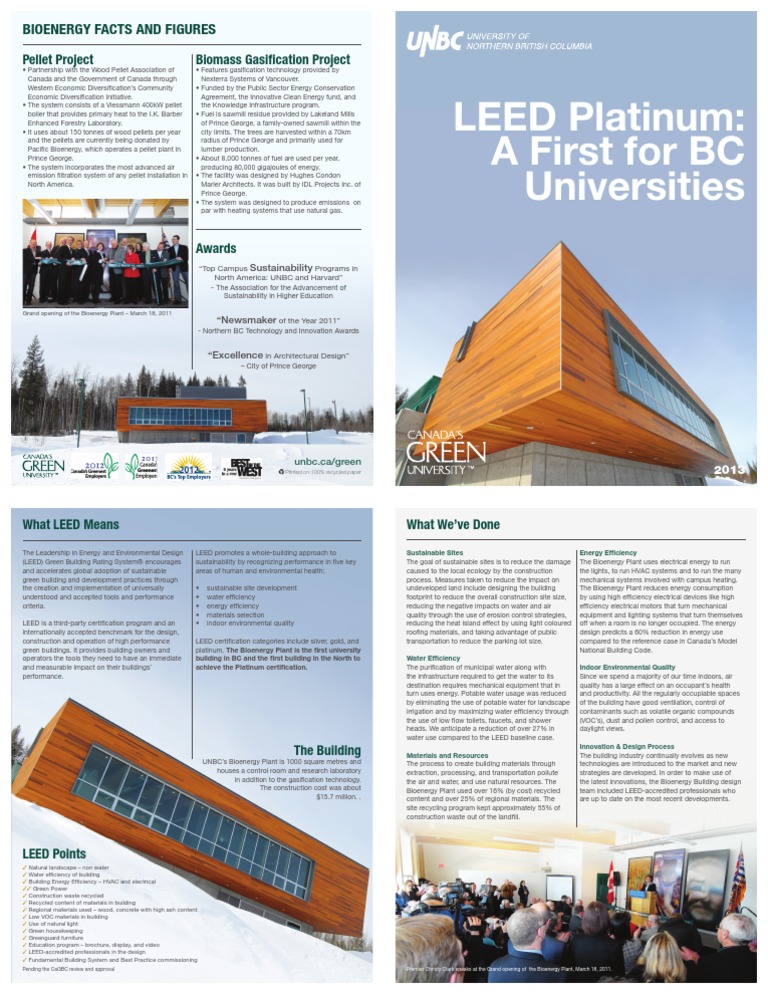 Leed Platinum Brochure | PDF | Leadership In Energy And Environmental ...