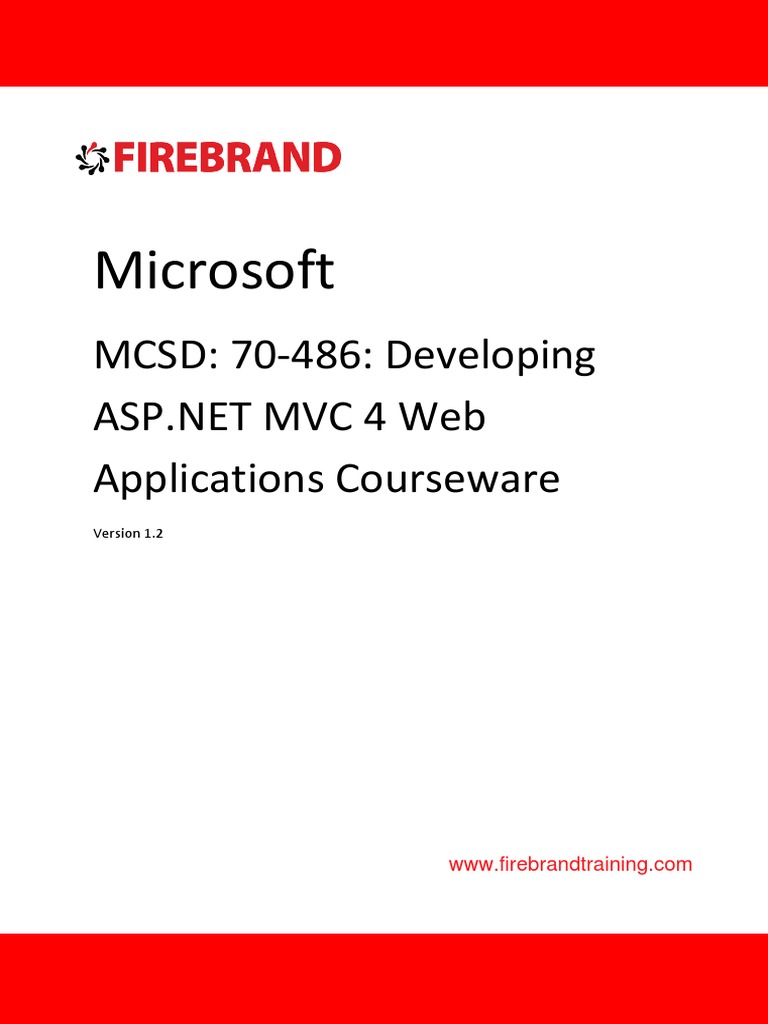 MCSD Web Applications ASP Net Courseware | PDF | Model–View–Controller | Http Cookie