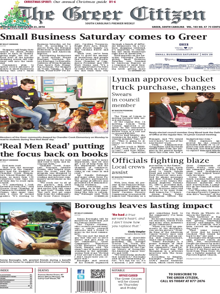 Greer Citizen E-Edition 11.23.16 | PDF | Black Friday (Shopping ...
