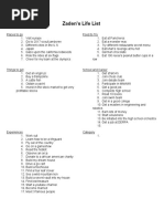 Life Checklist | PDF