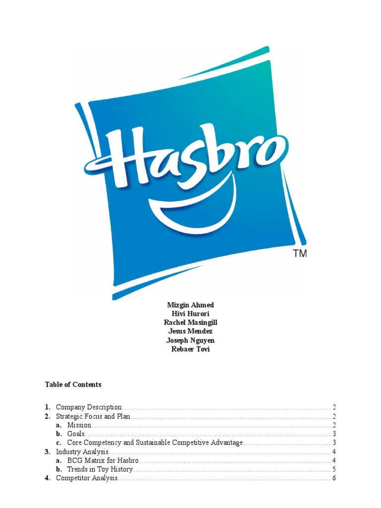 Hasbro Marketing Plan | PDF | Hasbro | Toys