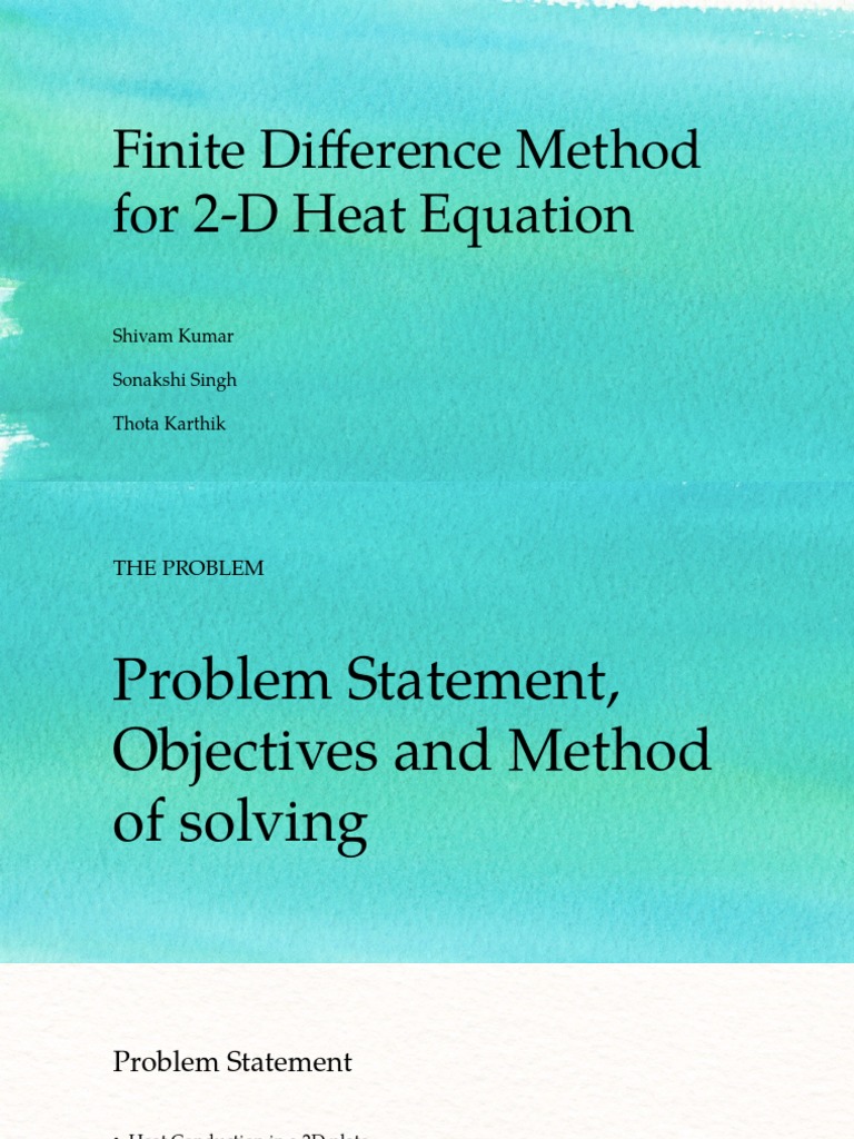 2D Heat Equation Analysis | PDF