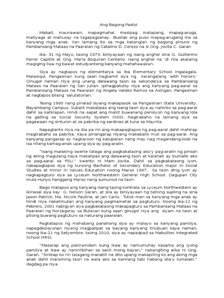 Ang Bagong Pastol | PDF