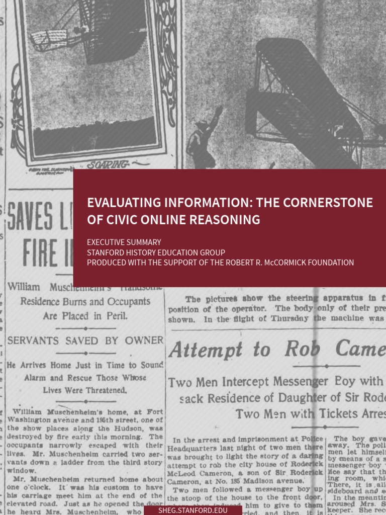 Stanford History Education Group: Evaluating Information: The ...