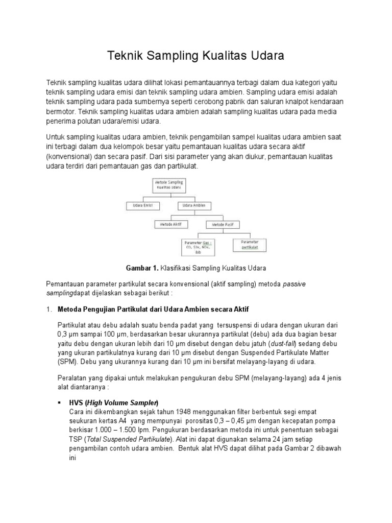 Teknik Sampling Kualitas Udara | PDF