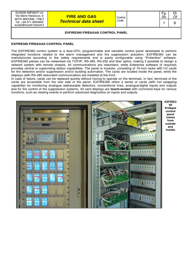 Exfire360 Fire&Gas Control Panel | PDF | Computer Network | Input/Output