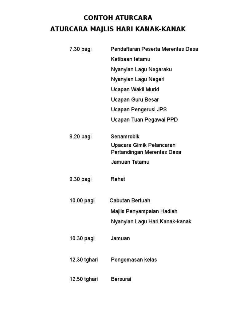 Contoh Aturcara | PDF