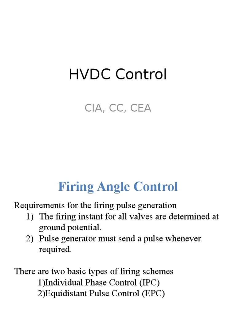 HVDC Control | PDF | Electronic Circuits | Computer Engineering