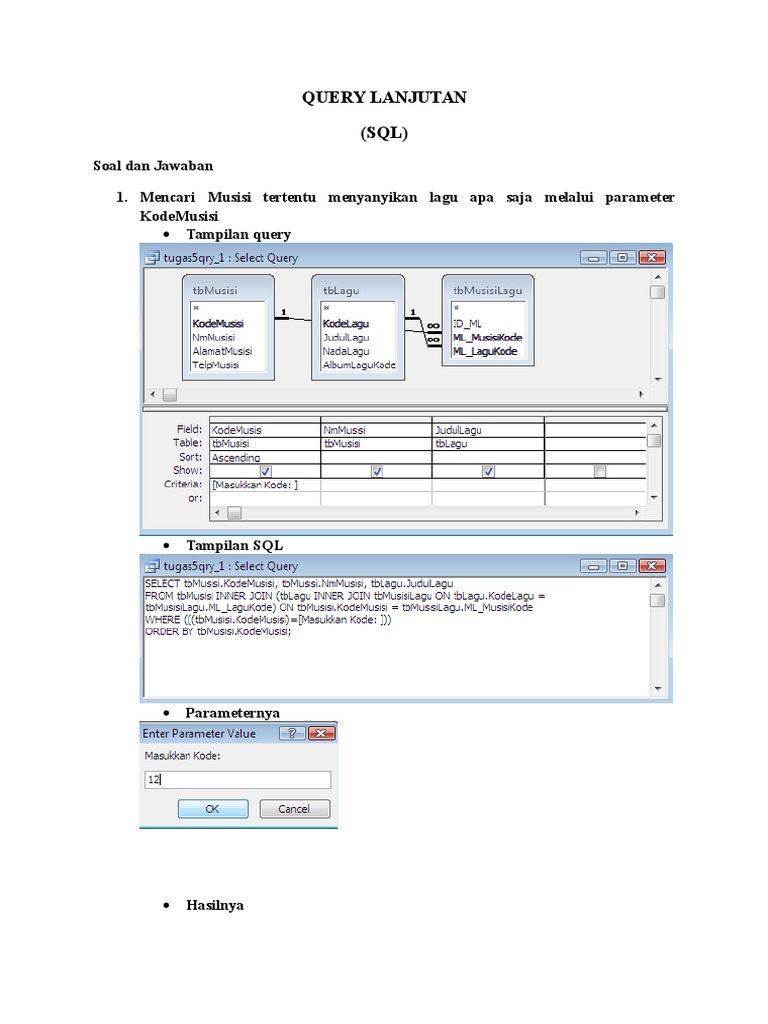 QUERY Database Musik | PDF