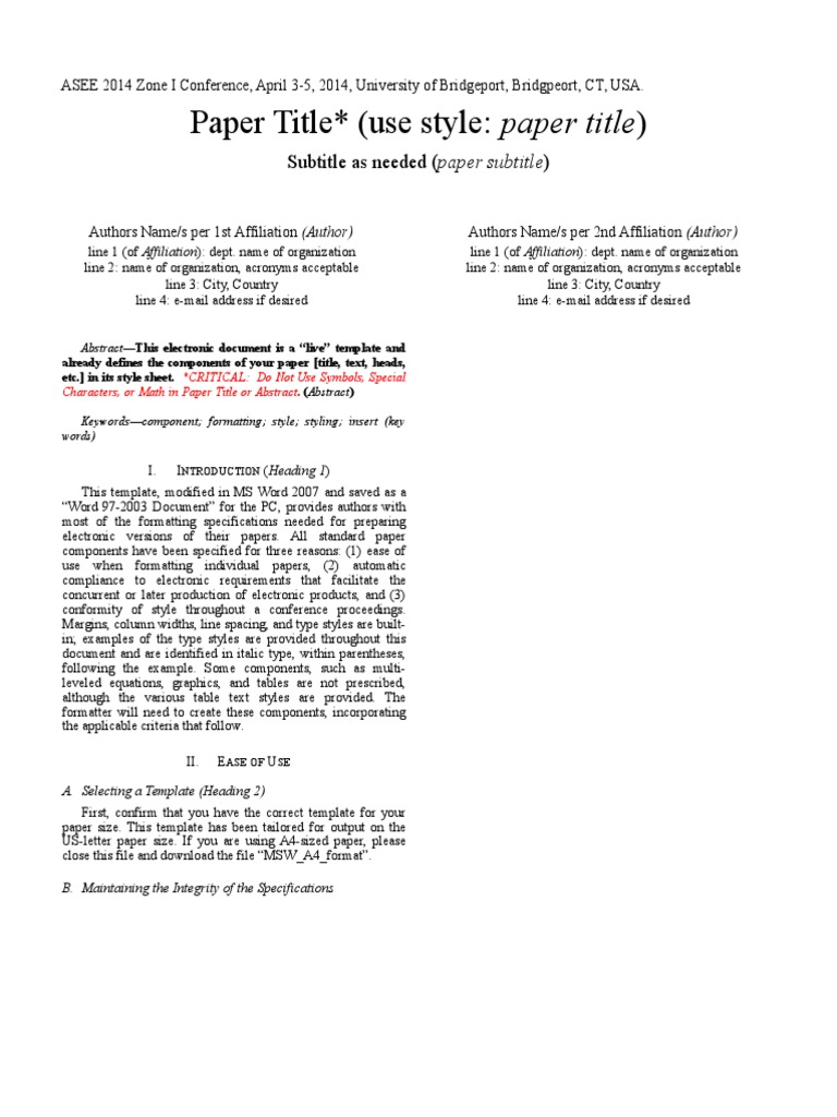 ASEENE14 Student Paper Template1-TS | PDF | Bracket | Citation