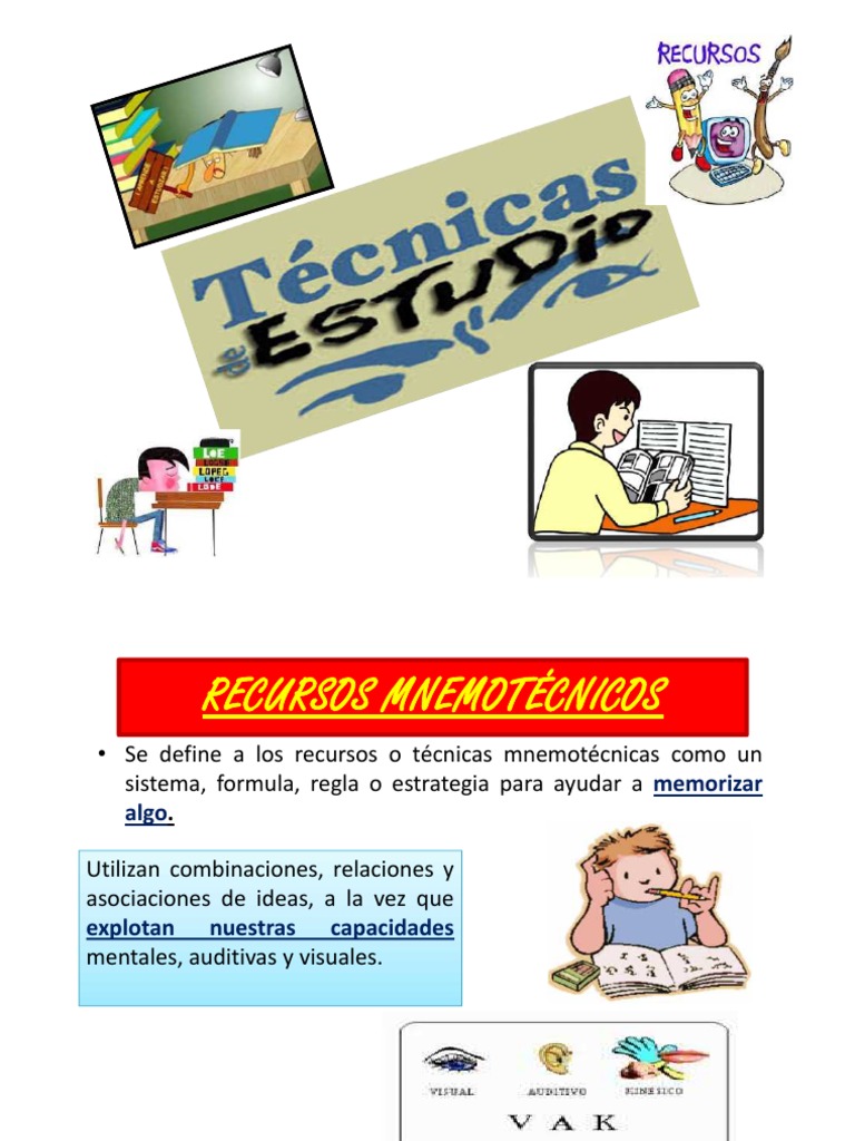 Taller Tecnicas de Estudio 2 | Mnemotécnico | Habilidades de estudio