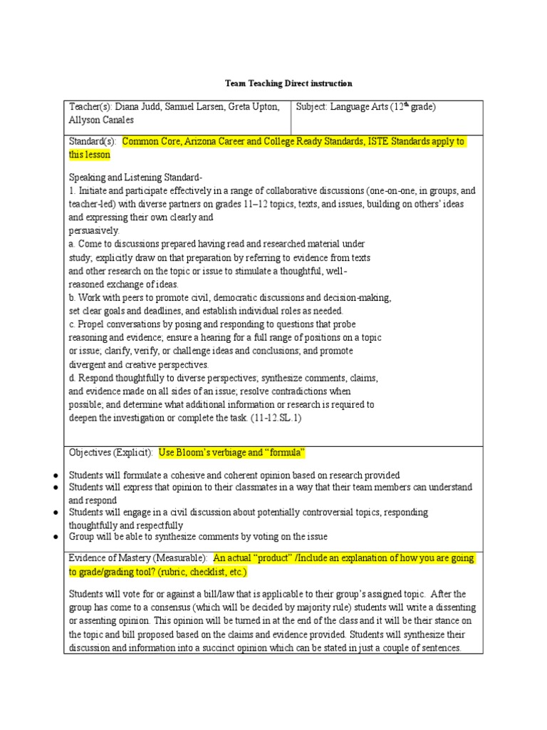 12th Grade Civil Discourse Lesson | PDF | Conversation | Consensus ...
