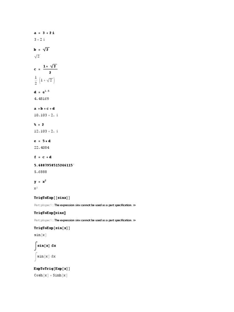 Some Mathematica Practice | PDF