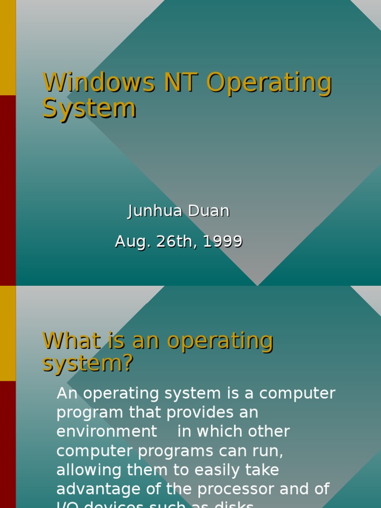 Windows NT Operating System | PDF | Thread (Computing) | Windows Nt