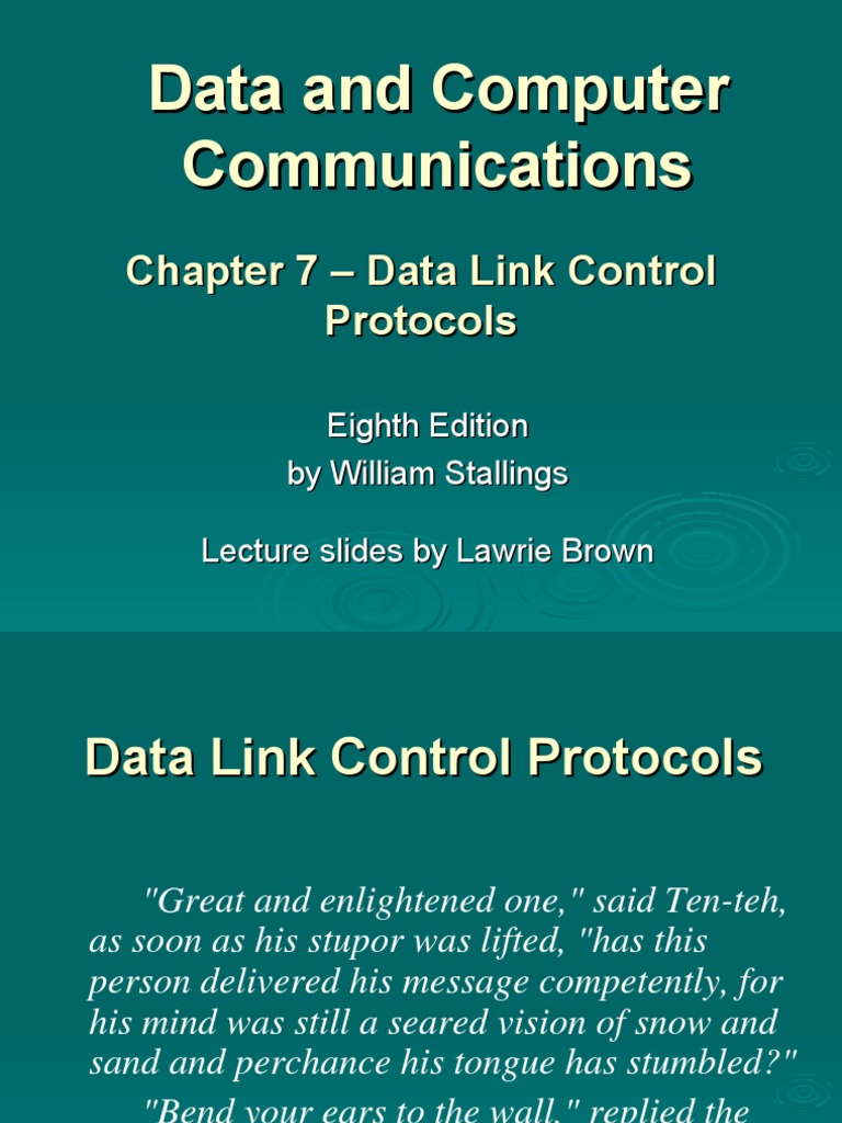 Data and Computer Communications | PDF | Networking Standards | Computer Standards