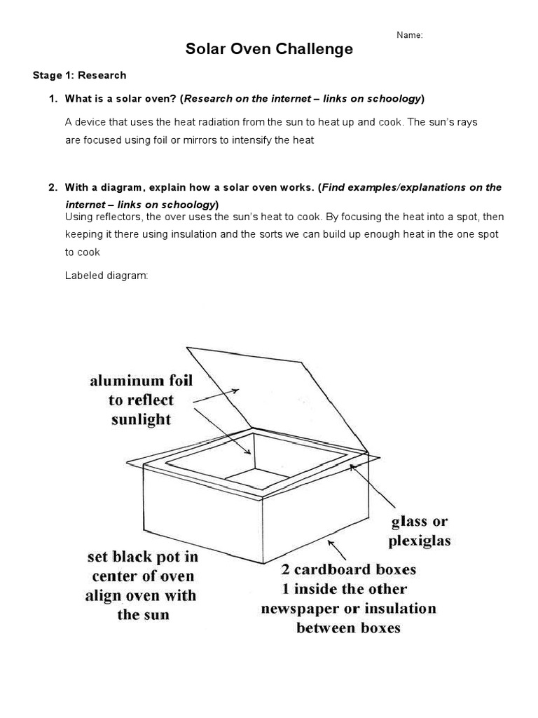 solar oven | Thermal Conduction | Heat