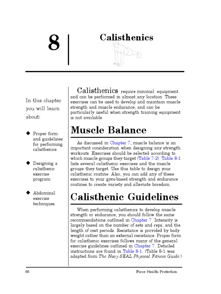 Calisthenics PDF | PDF | Anatomical Terms Of Motion | Human Body