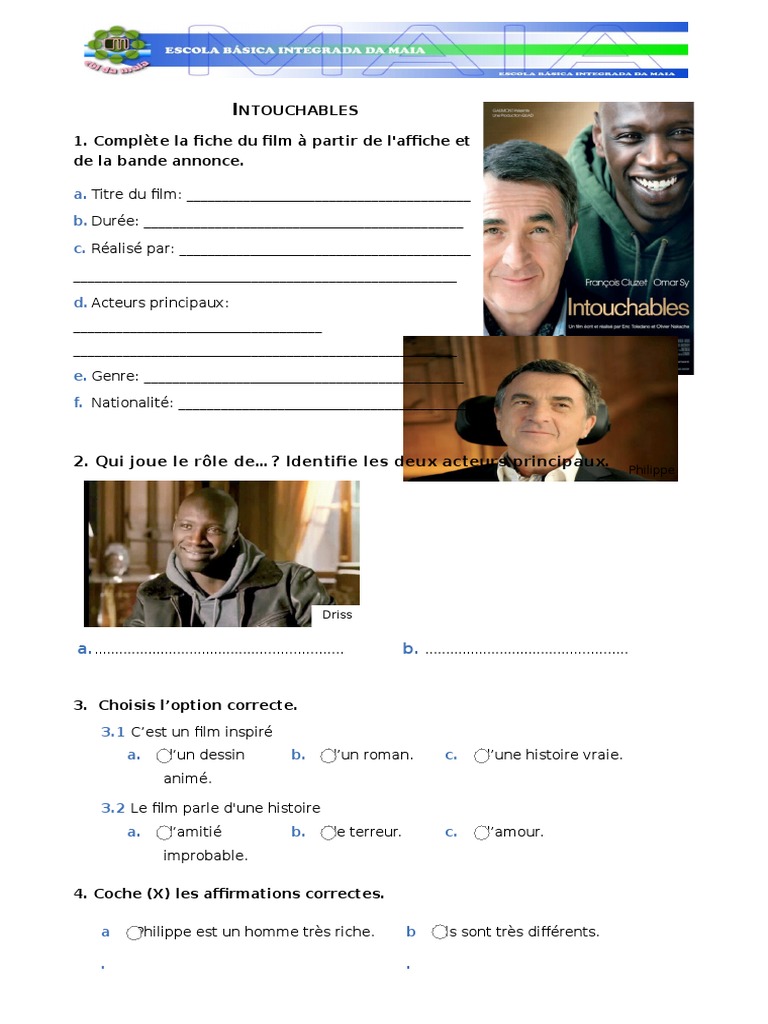 Fiche Les Intouchables | PDF