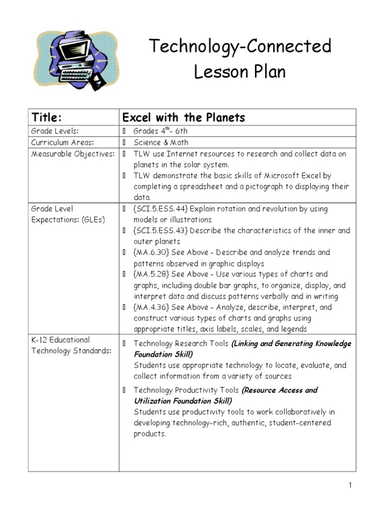 Excel With The Planets LP | PDF | Microsoft Excel | Chart