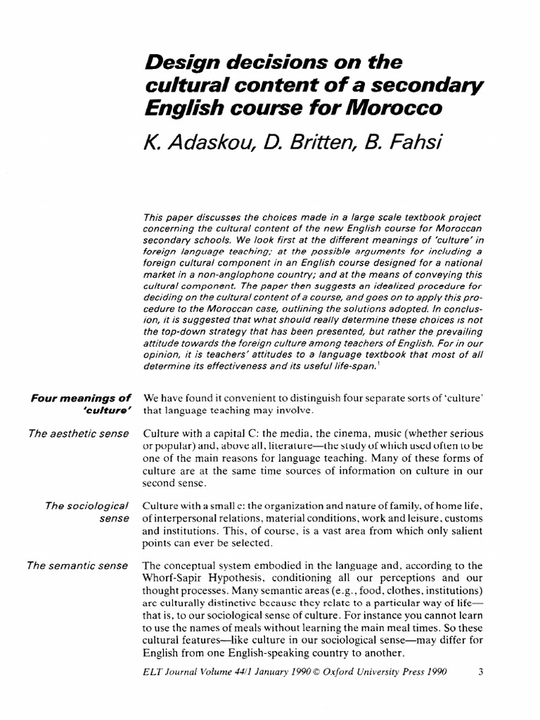 Design Decisions PDF | PDF | English Language | Morocco