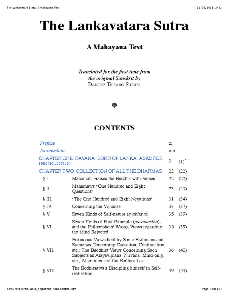 The Lankavatara Sutra. a Mahayana Text | Mahayana | Bodhisattva