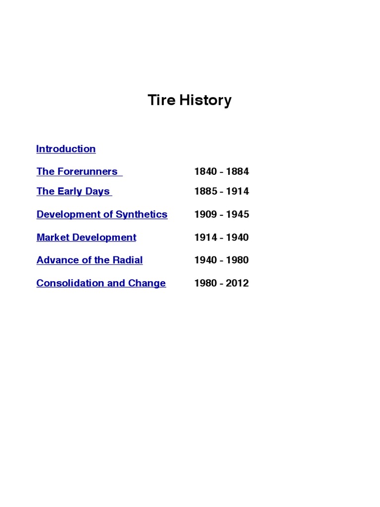 Tyre History | PDF | Tire | Unrest