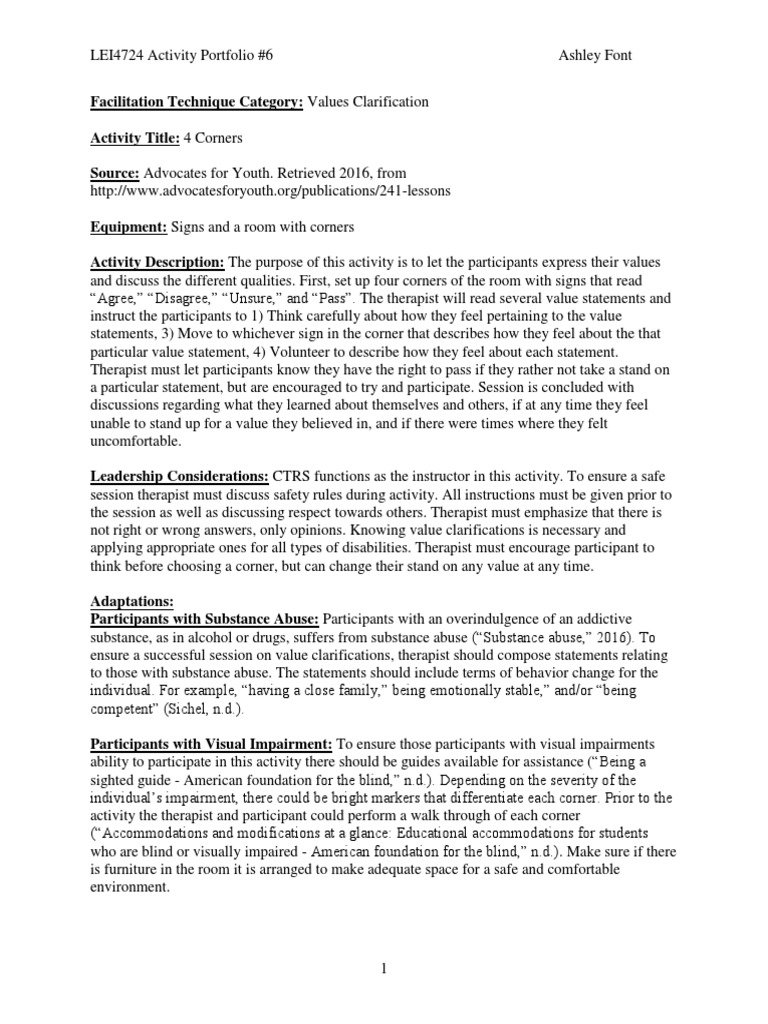 values clarification | Visual Impairment | Substance Abuse | Free 30 ...