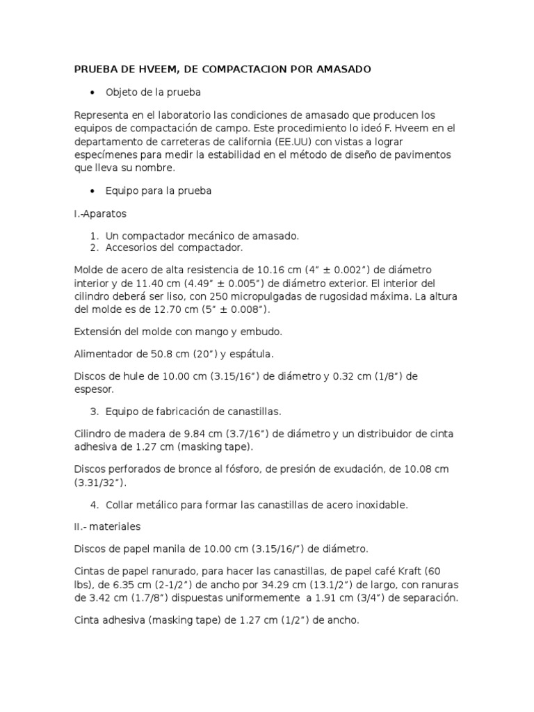 Prueba de Hveem | PDF | Materiales de construcción | Science