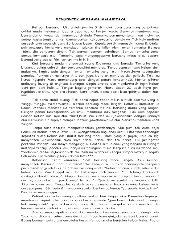 Menyontek Membawa Malapetaka | PDF