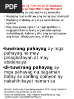 Tuwiran at Di Tuwirang | PDF