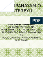 Ano Ang Kahulugan NG Panayam | PDF