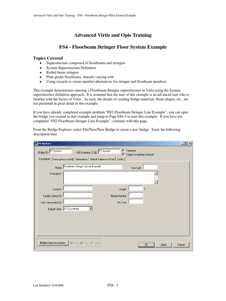 FS4 - FloorbeamStringer System Example | PDF