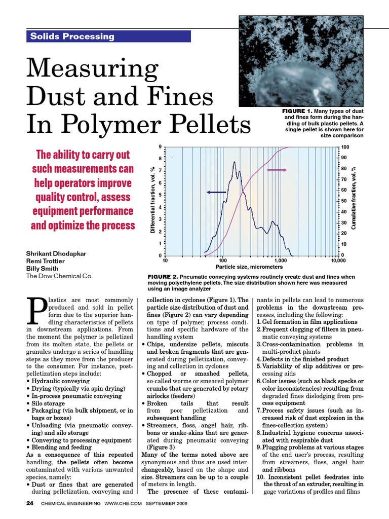 Measuring Dust and Fines in Polymer Pellets | PDF | Filtration ...