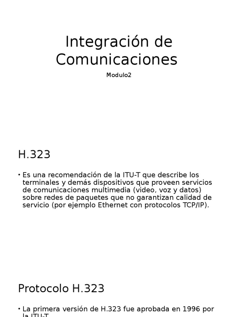 Protocolo h323 | PDF | protocolo de Iniciacion de Sesion | Streaming Media